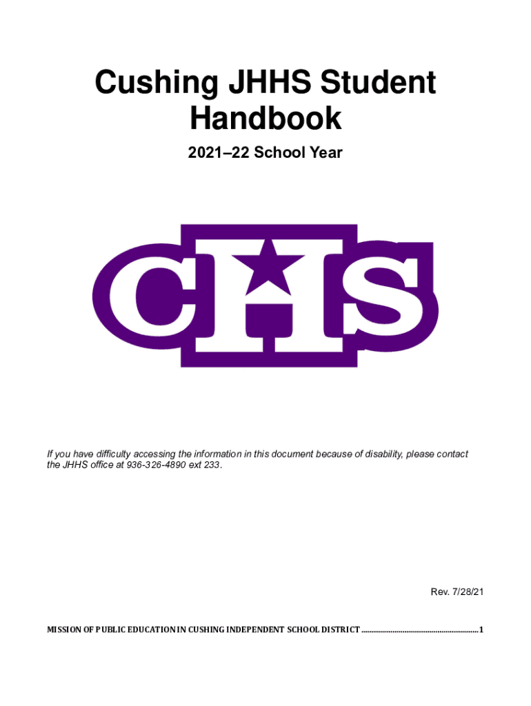 Fillable Online JHHS Student Handbook - Jackson Hole High School Fax ...