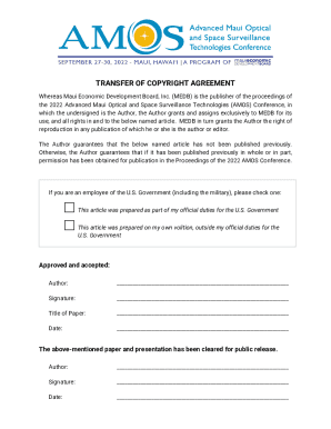 Fillable Online transfer of copyright agreement Fax Email Print - pdfFiller