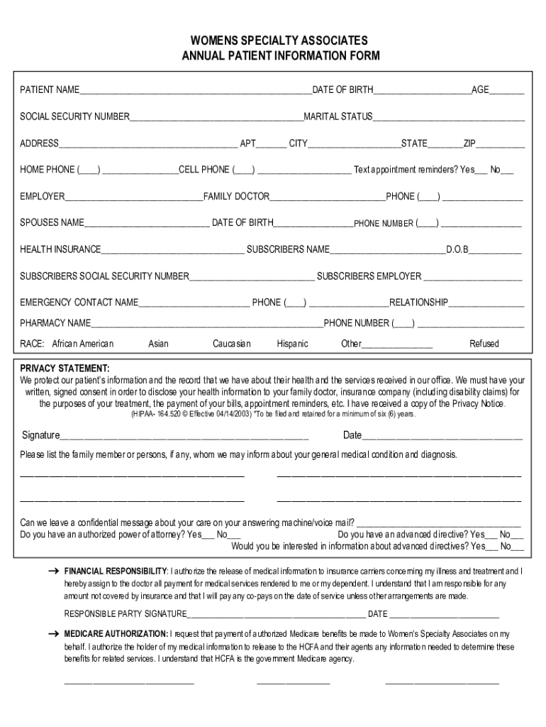 Fillable Online Obstetrics and Gynecology Dr. Carol Powers DO ... Fax ...