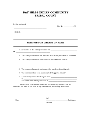 Fillable Online Petition for Change of Name-Adult Fax Email Print ...