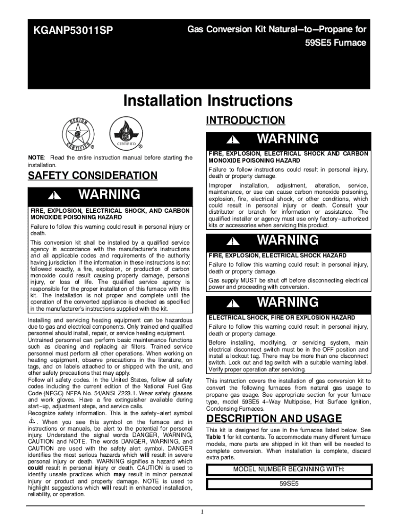 Fillable Online INSTALLATION INSTRUCTIONS - ICP, TempStar and Heil ...