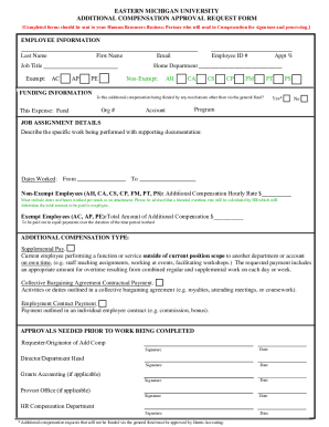 Fillable Online Additional Compensation Request Form Fax Email Print ...