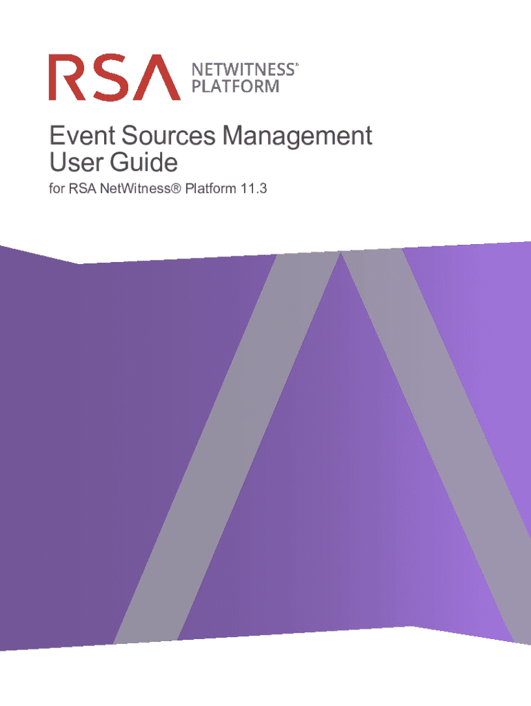 Fillable Online Event Source Management User Guide for RSA NetWitness ...