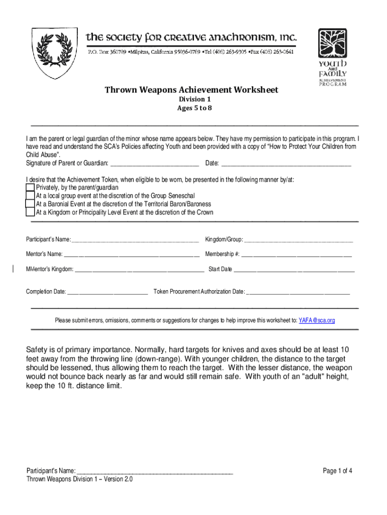 Fillable Online Kingdom of Caid Thrown Weapons Handbook Fax Email Print - pdfFiller