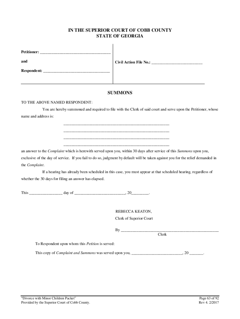 Fillable Online Ga Form Cobb County - Fill Online, Printable, Fillable ...