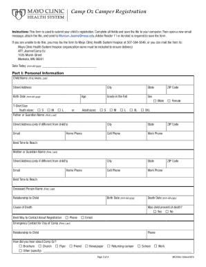 Fillable Online Mayo Clinic Health System-southwest Minnesota Region in ...