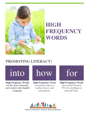 Fillable Online RF.K.3.C: Read Common High-Frequency Words by Sight ... Fax Email Print - pdfFiller