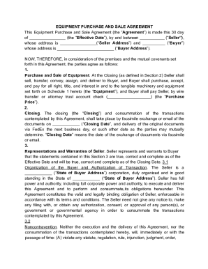 Fillable Online EQUIPMENT-PURCHASE-AND-SALE-AGREEMENT-TEMPLATE-EXAMPLE ...