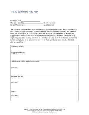 Fillable Online nceln fpg unc Transdiciplinary Play-Based Assessment ...