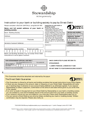 Fillable Online Consumer PMI Direct Debit Instruction Form Fax Email ...