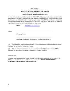 Fillable Online Joint CCA Request for Proposal for ... Fax Email Print ...