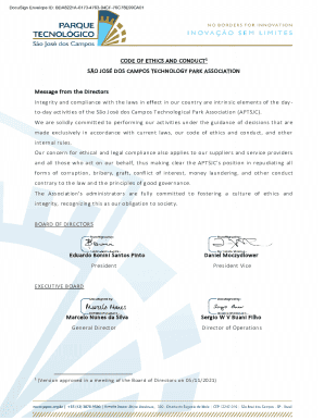 Fillable Online Code of Ethics, Conduct, and Disciplinary Procedures ...