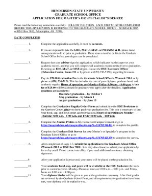 Fillable Online Graduate Application Instructions - GSU School of ...
