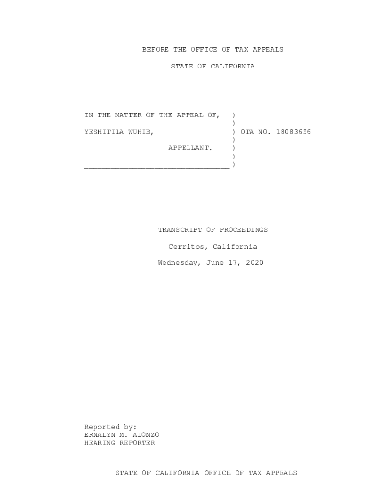 Fillable Online Transcript of Proceedings, taken at Fax Email Print ...