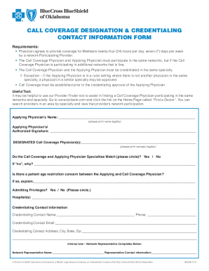Fillable Online Call Coverage Agreement Fax Email Print - pdfFiller
