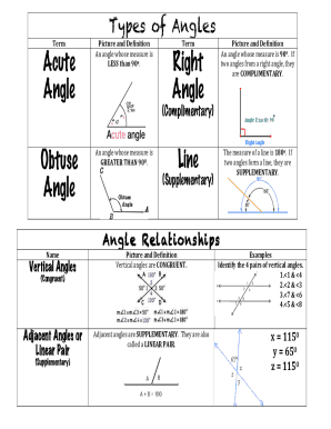 Fillable Online Types of Angles (Acute, Obtuse, Right, Straight, Reflex ...