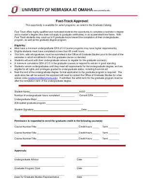 Fillable Online Fast Track Approval Form Fax Email Print - pdfFiller