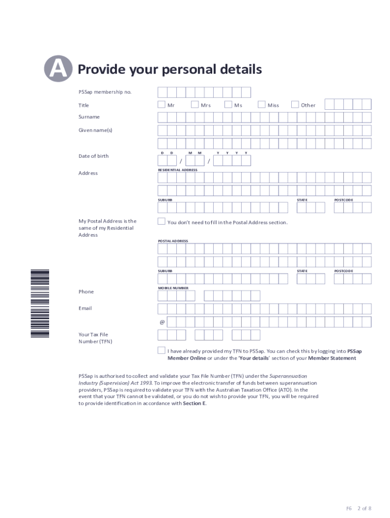 Fillable Online PSSap: withdrawing your super Fax Email Print - pdfFiller