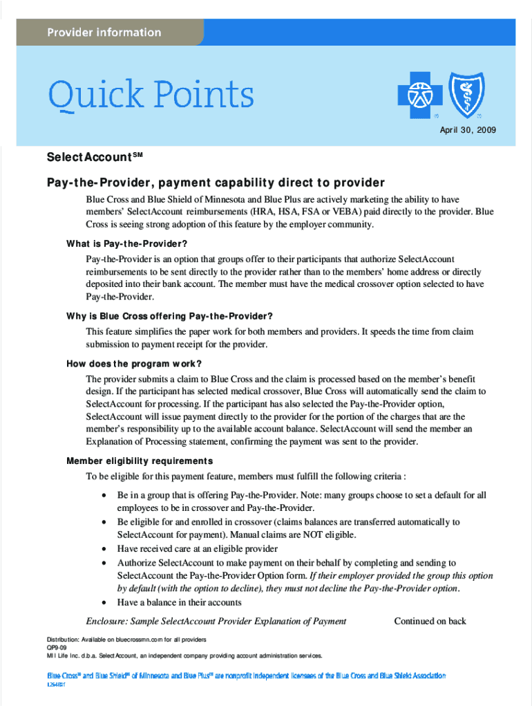 Fillable Online Final Pay-the-Provider QP.doc. forms-and-publications ...