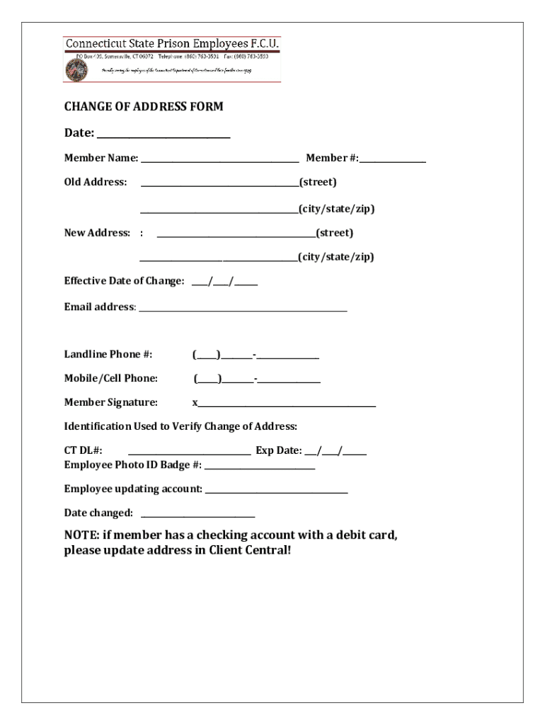 Fillable Online CHANGE OF ADDRESS FORM FOR GRADUATING ... Fax Email ...