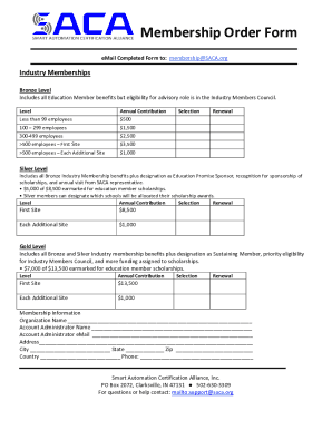 Fillable Online Organizational Membership Enrollment Form Fax Email ...