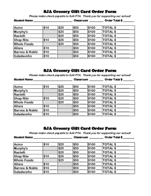 Fillable Online Use of Gift Cards/Certificates by PTAs Fax Email Print ...
