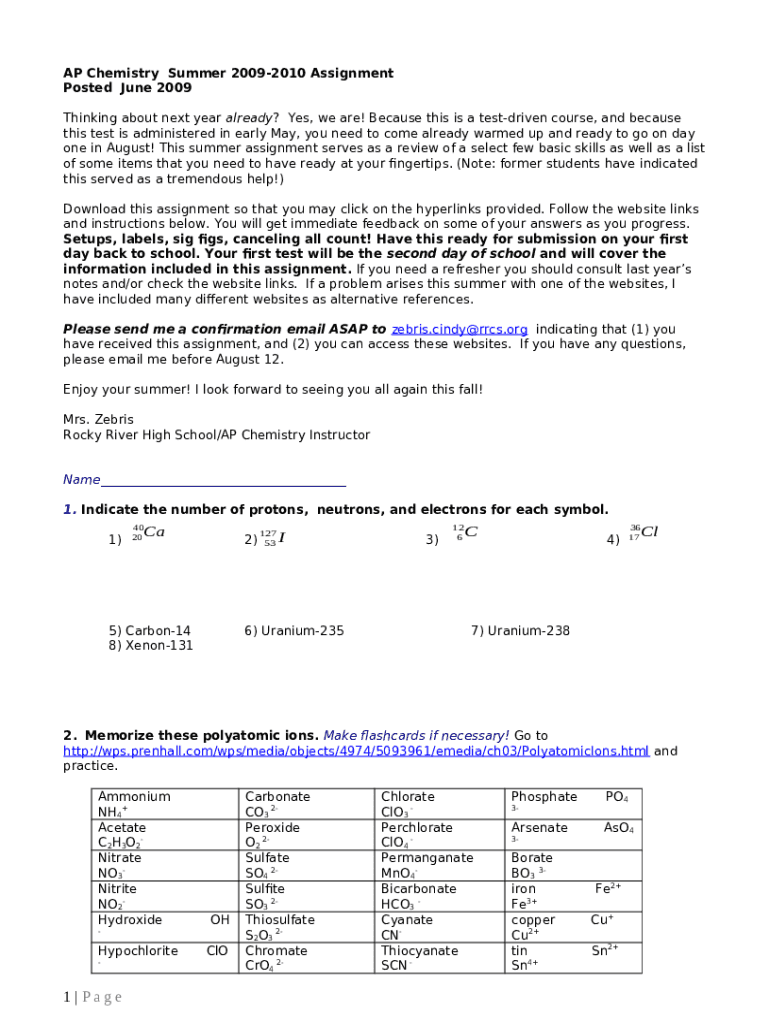 AP Chemistry Online Summer Workshops for TEACHERS ... Doc Template ...