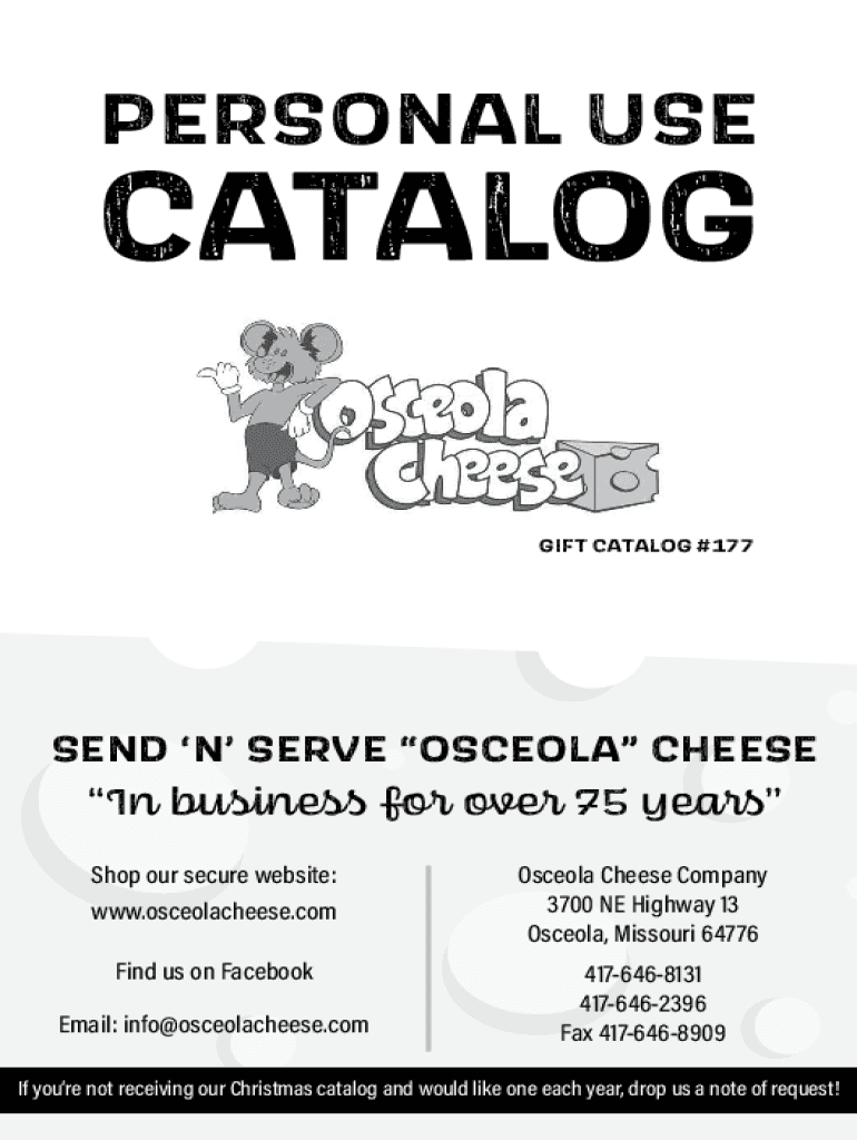 Fillable Online Gift Catalogs for Corporate and Personal Gift Giving ...