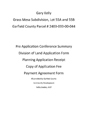 Fillable Online Gary Kelly Grass Mesa Subdivision, Lot SSA and SSB ...