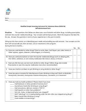 Fillable Online Simple Screening Instruments for Outreach for Alcohol ...