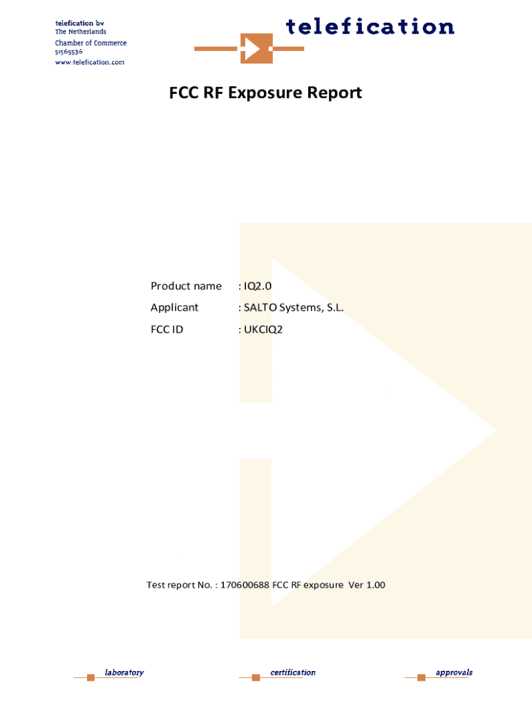 Fillable Online FCC RF Exposure Report Fax Email Print - pdfFiller