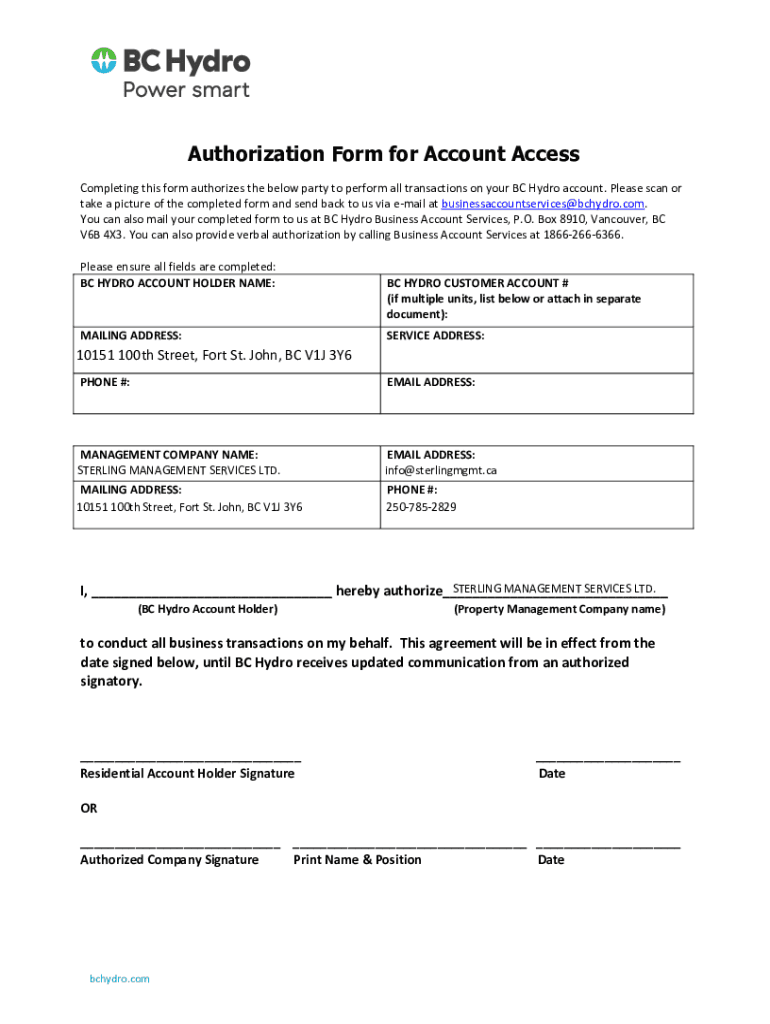 Fillable Online BC-Hydro-Property-Management-Authorization-Form ...