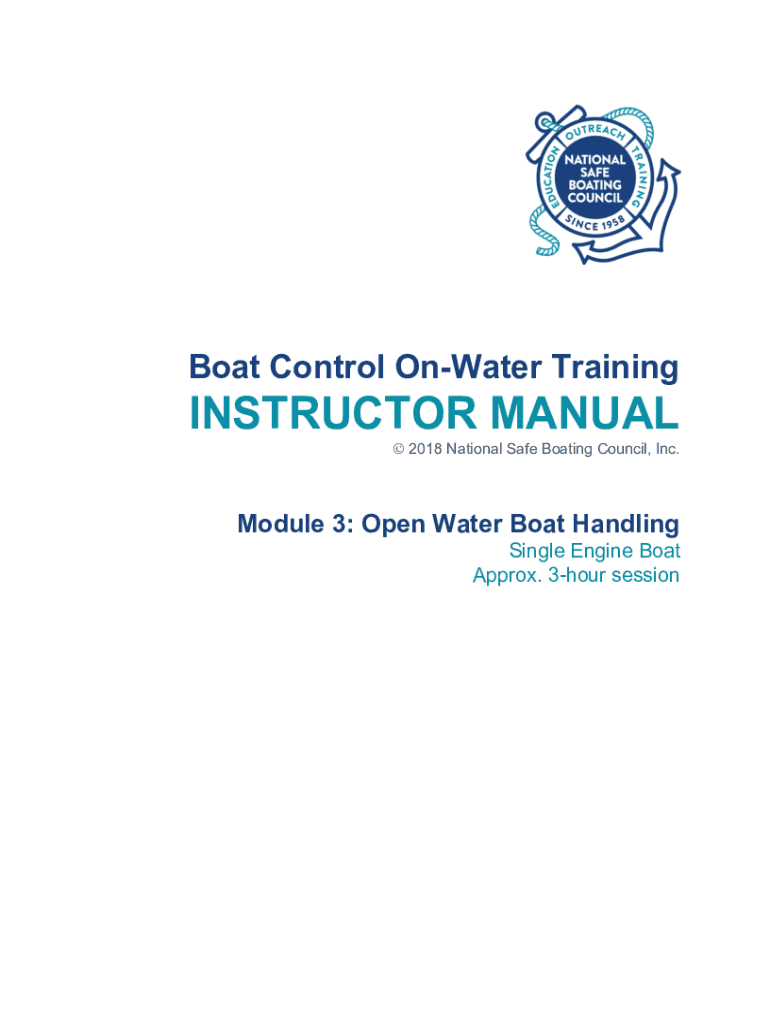 Fillable Online Boat Control On-Water Training Provider Kit Fax Email Print - pdfFiller