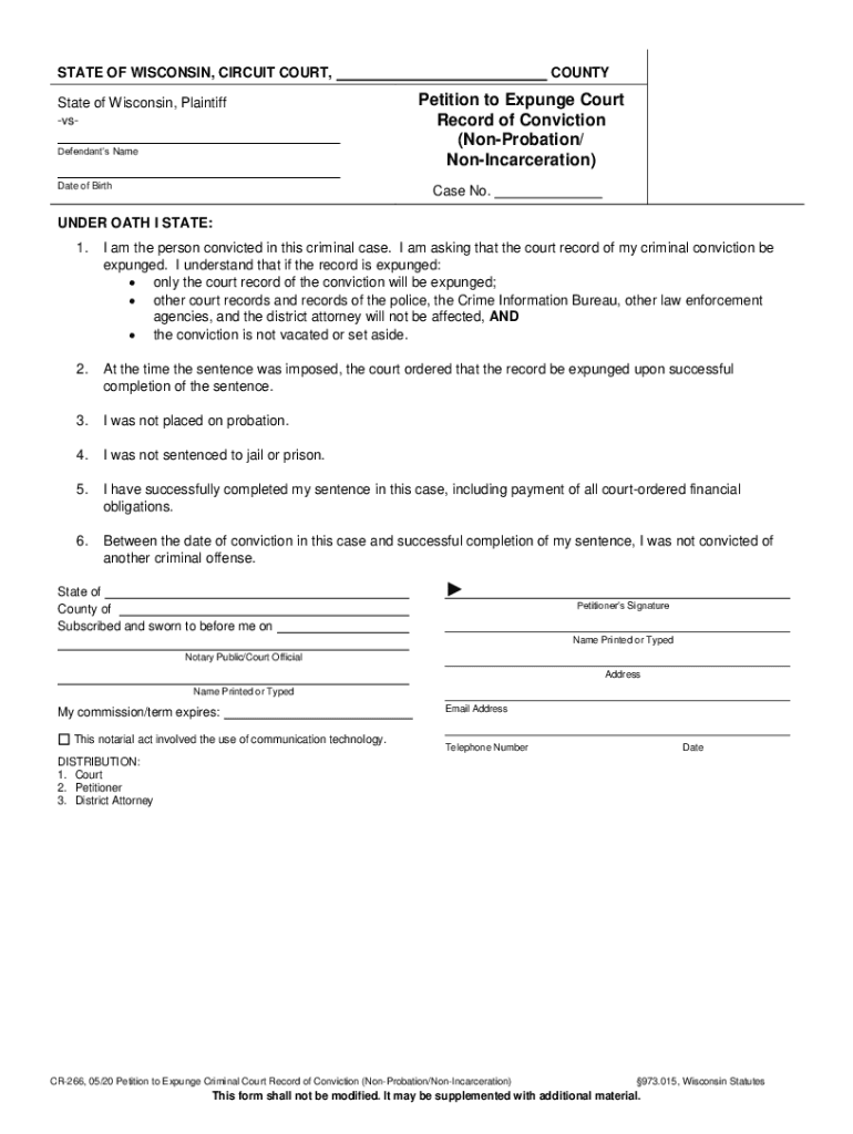 Cr 266 form: Fill out & sign online | DocHub