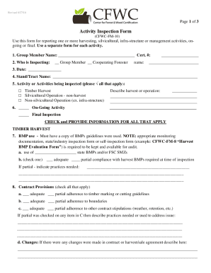 Fillable Online Activity Inspection Form Fax Email Print - pdfFiller