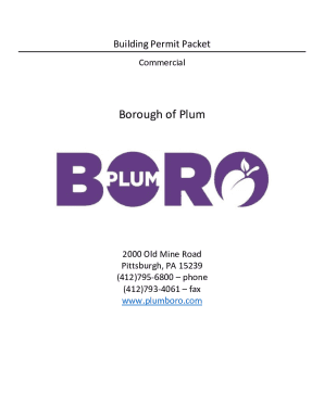 Fillable Online Plum Borough Public Works Department Fax Email Print ...