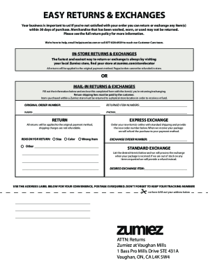 Fillable Online Need to make a Return? It's Easy! - Macy's Customer ...