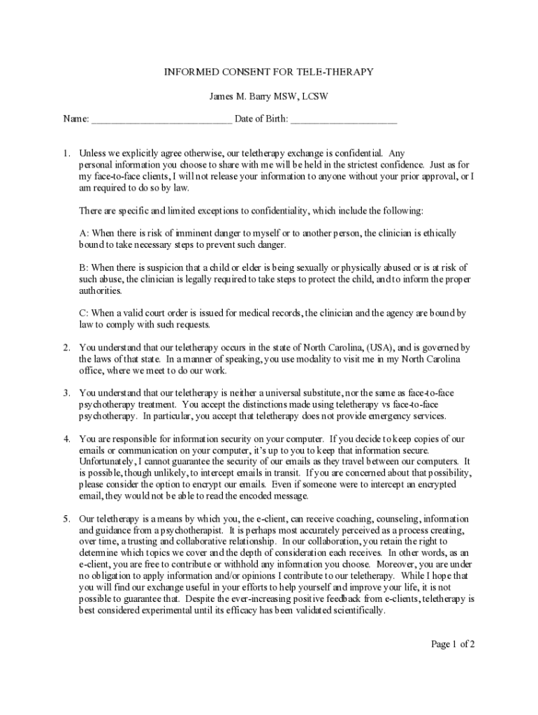 Fillable Online Appendix 1 Barry university informed consent form Fax ...