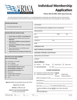 Fillable Online The North Carolina Rural Water Association is a non ...