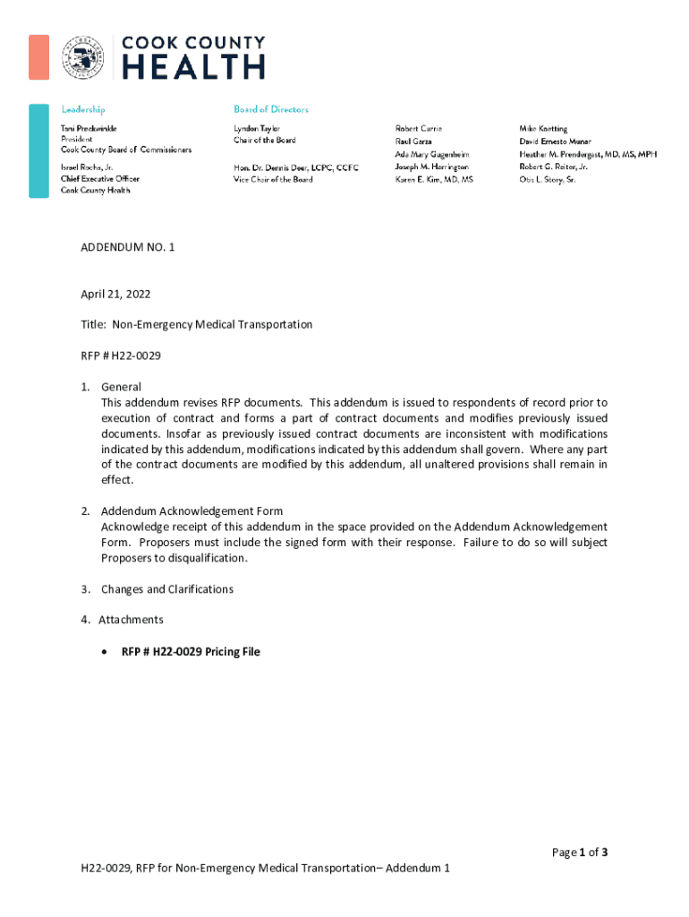 Fillable Online non-emergency medical transportation services Bids, RFP ...