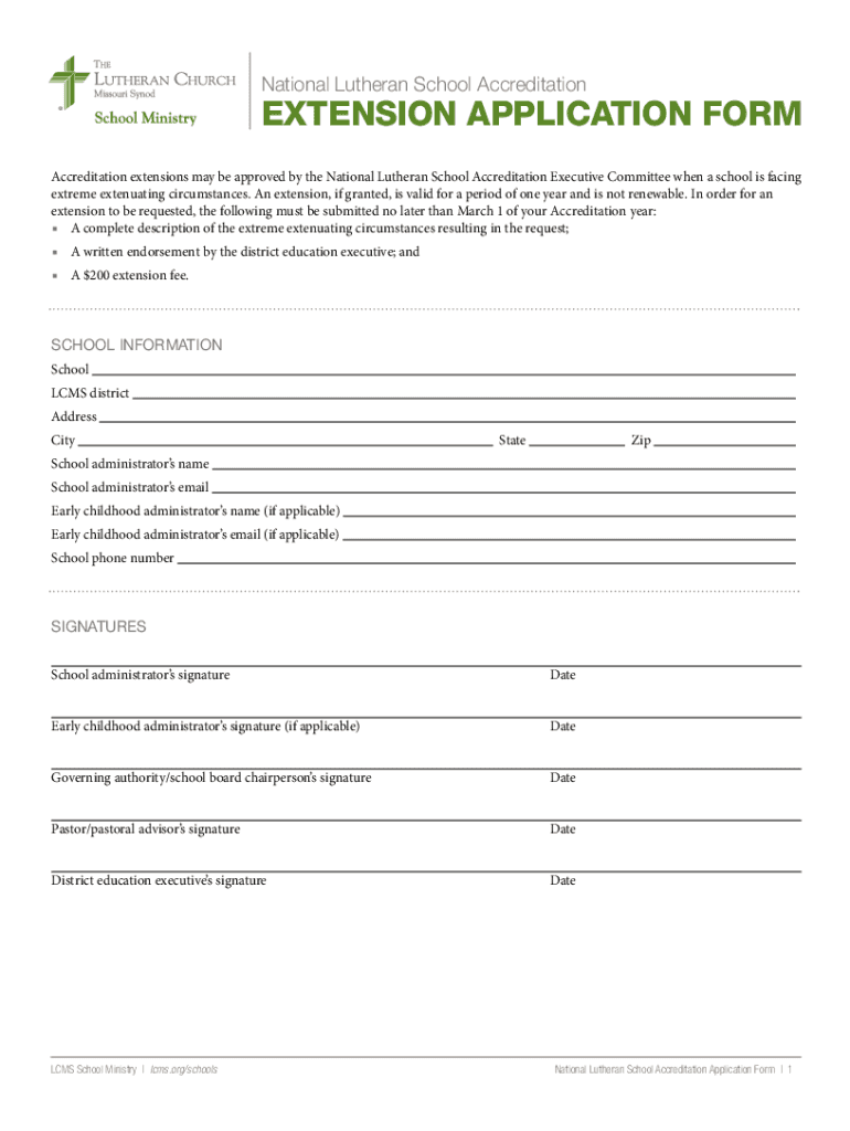 Fillable Online EXTENSION APPLICATION FORM Fax Email Print - pdfFiller