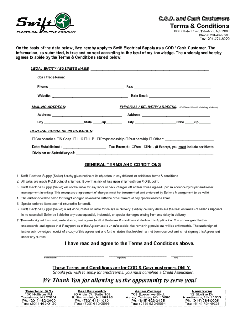 Fillable Online What Does Cash on Delivery and COD Payment Mean? Fax Email Print - pdfFiller