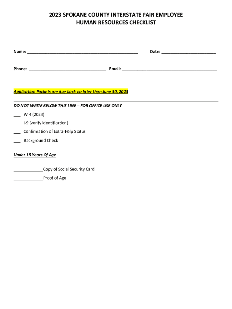 Fillable Online Interstate Fair Seeks to Fill 200+ Positions - Spokane Fax Email Print - pdfFiller
