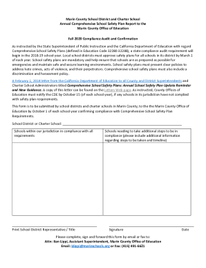 Fillable Online SAMPLE School Safety Plan Overview and Form 2018 ...