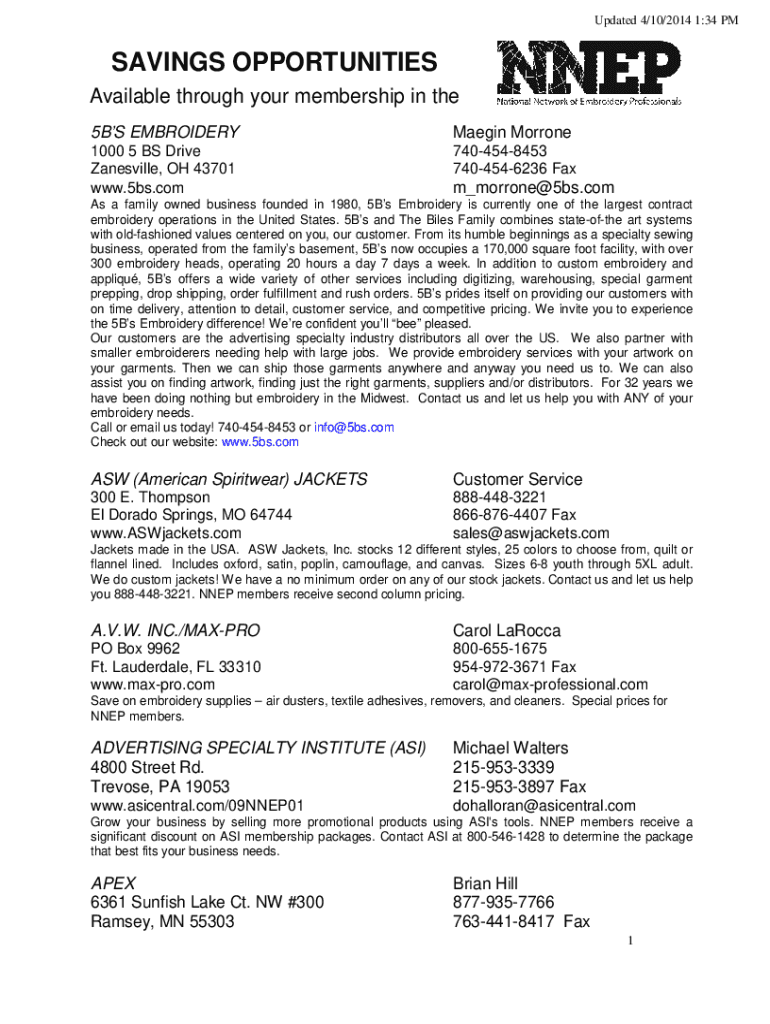 Fillable Online Employment - 5B's Contract Embroidery and Screen ...