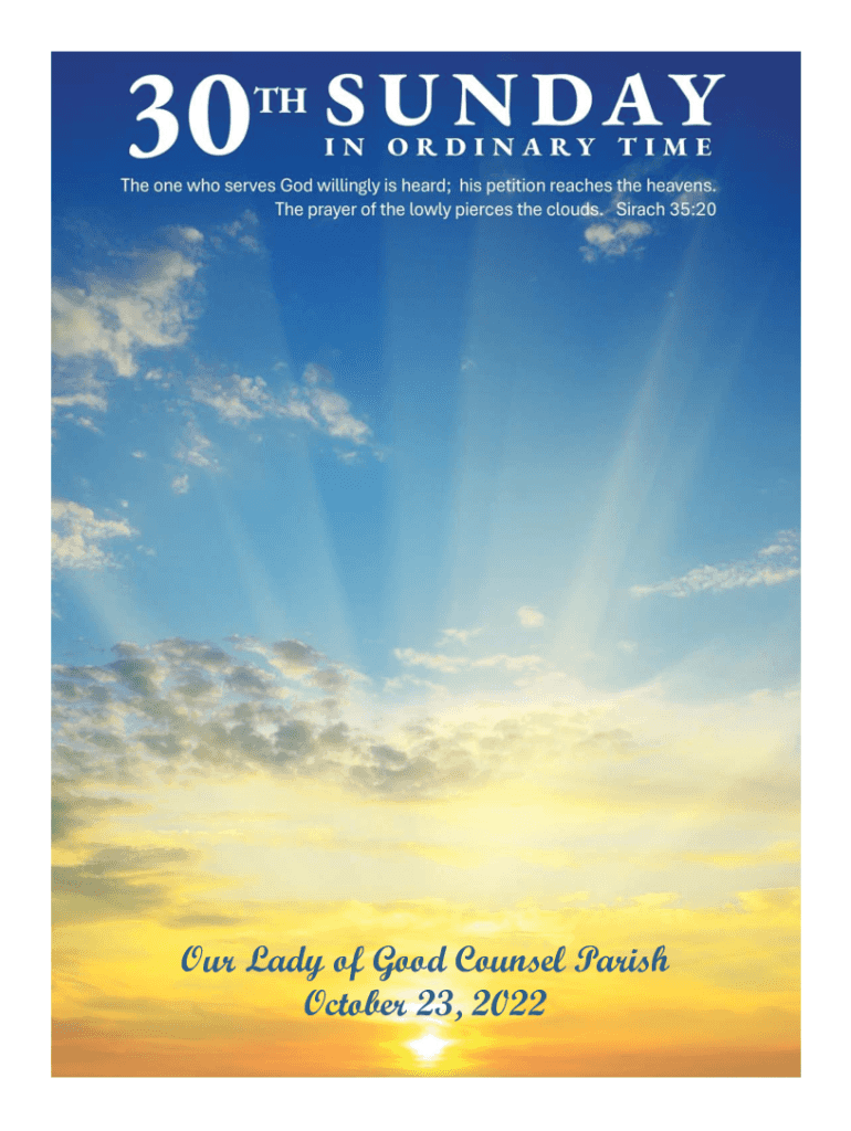 Fillable Online Holy Disciples and Our Lady of Good Counsel Bulletin ...