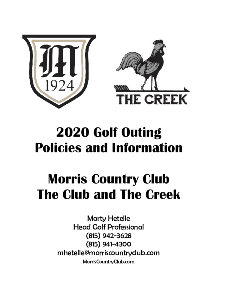 Fillable Online Golf Outings at Our Club - Morris Country Club Fax ...
