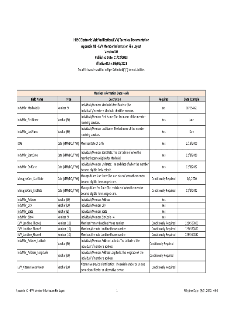 Fillable Online HHSC Electronic Visit Verification (EVV) Technical ...
