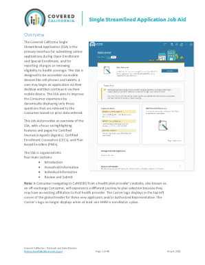 Fillable Online Single Streamlined Application Job Aid Fax Email Print ...