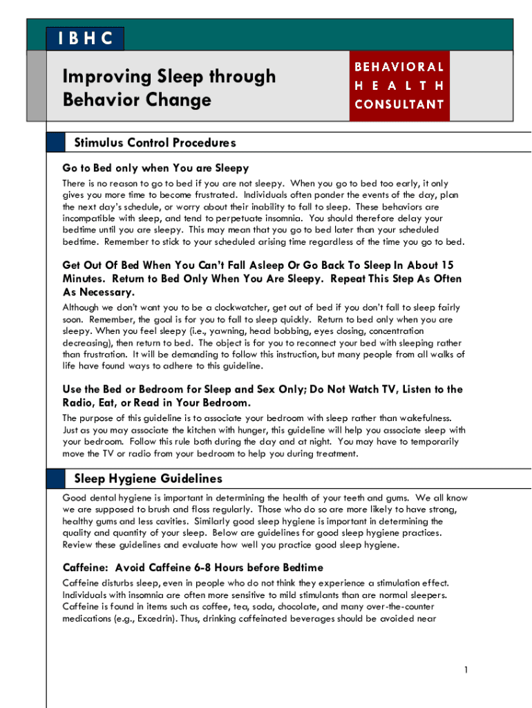 Fillable Online Use of sleep hygiene in the treatment of insomnia Fax ...